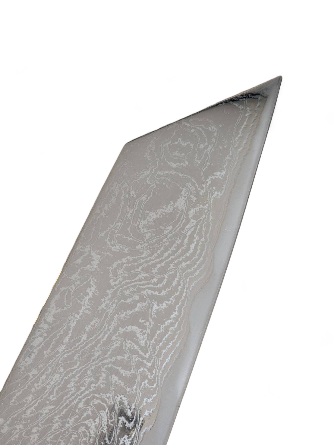 Crane Damascus Wave pattern Kiritsuke 240mm. [Blade] - Cutboy Knife