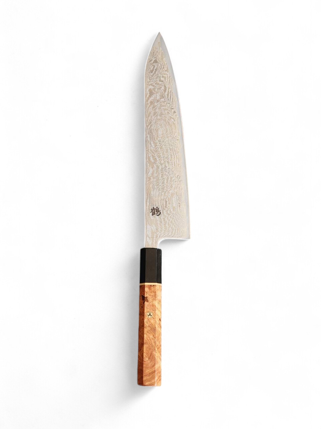 🔥Crane Damascus Wave pattern Gyuto 240mm.[Handle 01] - Cutboy Knife